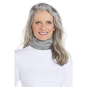 Coolibar UPF 50+ Men's Women's Key West Sun Neck Gaiter - Sun Protective (Small/Medium- Grey Heather)