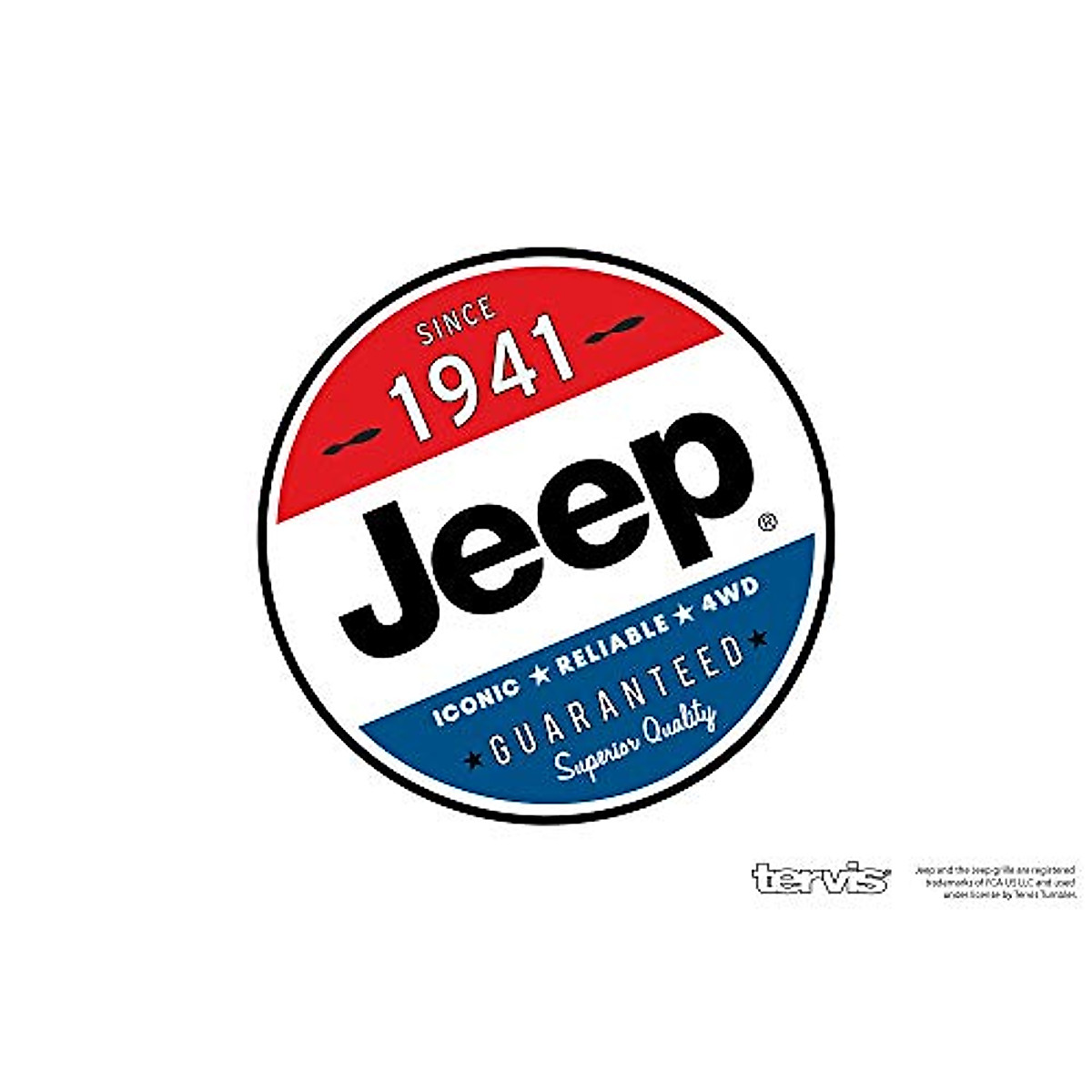 Tervis Jeep Colossal Triple Walled Insulated Tumbler Travel Cup Keeps Drinks Cold & Hot, 20oz - Legacy, Stainless Steel