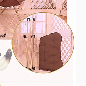 LLLY Lazy Sofa,Foldable Saucer Moon Chair Dorm Club Chair Half Round Soft Comfortable Short Plush Faux Padded Seat for Adult or Teens,Brown 40cmx50cmx87cm