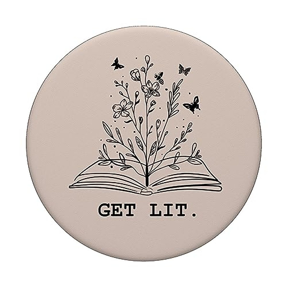 Get Lit Library Book Wildflowers Lovers Literature Teacher PopSockets Standard PopGrip