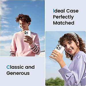 Temdan for iPhone 16 Pro Max Case Clear, [Compatible with Magsafe][Anti-Yellowing][Military-Grade Protection] Shockproof Slim Magnetic Phone Sleeve Case for iPhone 16 Pro Max, Transparent