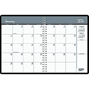 House of Doolittle 2024 Calendar Planner, Monthly, Black Cover, 8.5 x 11 Inches, December - January (HOD26202-24)