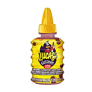 Lucas Gusano Fruity Tamarind Flavored Liquid Candy, 1.26oz - 10 Pieces Pack for Treats, Fruit, Snack, Parties, Piñatas