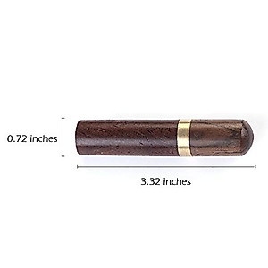 WUTA Wood Needle Case Durable Practical Wood Box Leather Knitting Craft DIY Tool Sewing Needle Storage Box Tube Container,1 Pack Blackwood