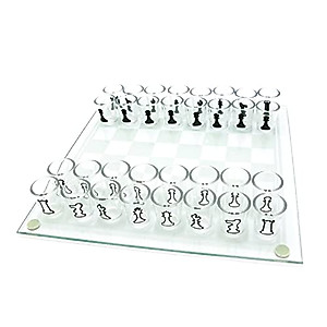 Nirelief Chess Set for Adults, Chess Board, Chess Sets Glass Chess Set Chess and Wine Cup Game Shot Drinking Glass Chess Set for Adult
