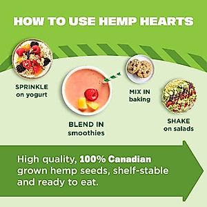Organic Hemp Hearts, 12oz; 10g Plant Based Protein and 12g Omega 3 & 6 per Srv | Smoothies, yogurt & salad | Non-GMO, Vegan, Keto, Paleo, Gluten Free | Manitoba Harvest
