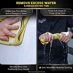 Meguiar's X2000 Water Magnet Microfiber Drying Towel, 22" x 30" - 1 Towel