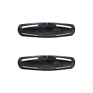 2 Pack Seat Chest Harness Clip Seat Safety Belt Clip Buckle Lock Stroller Chest Clip Universal Replacement for Baby and Kids Trend, Adjustable Guard (Black)