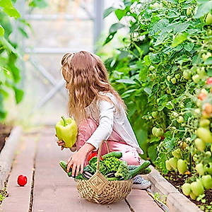 WYI Rattan Flower Basket, Handmade Wicker Planter Basket with Plastic Liner & Handle, Woven Storage Basket for Home Wedding Garden Decoration, Brown,S(445MWRMURZRG2O2814UOR)