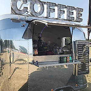 Concession Shelf- 48L x 12W Inch Stainless Steel Foldable Perfect for Food Truck, Trailer and Window Service