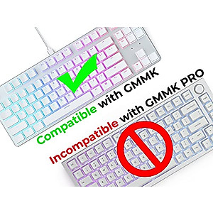 Glorious Aura V1 (White) Pudding Keycaps - Double Shot PBT Translucent for Mechanical Keyboards, 104 Key Set, TKL, Compact Compatible, English (US) Layout (Aura (White))