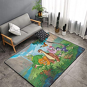 Cartoon The Land Before Time Carpet Fancy Area Rugs Throw Rugs Bedroom Rugs Floor Rugs Skin-Friendly Living Room Carpets Indoor Area Rug for Boys Girls Baby Bedroom Birthday Gifts 60×39in