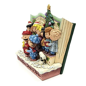 Enesco Jim Shore Peanuts Christmas Storybook Figurine 7.5" Multicolor