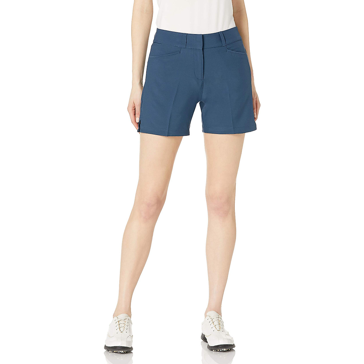 adidas Golf Women's 5-inch Primegreen Golf Short, Navy, 4