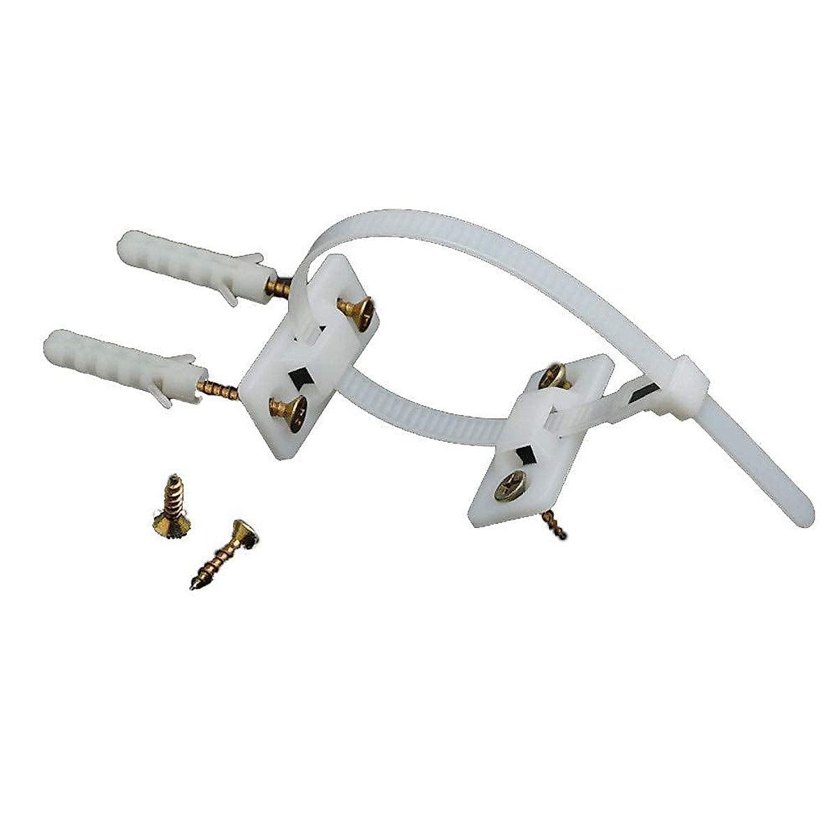 Furniture Straps (12 Pack) Baby Proofing Anti Tip Furniture Anchors Kit, Cabinet Wall Anchors Protect Toddler and Pet from Falling Furniture, Adjustable Child Safety Straps Earthquake Resistant