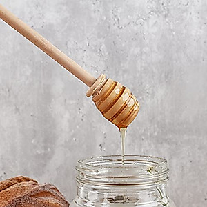 DESIOLE Wooden Honey Mixing Stirrer, 2Pcs 6 Inch Honey Dipper Sticks Honey Spoon
