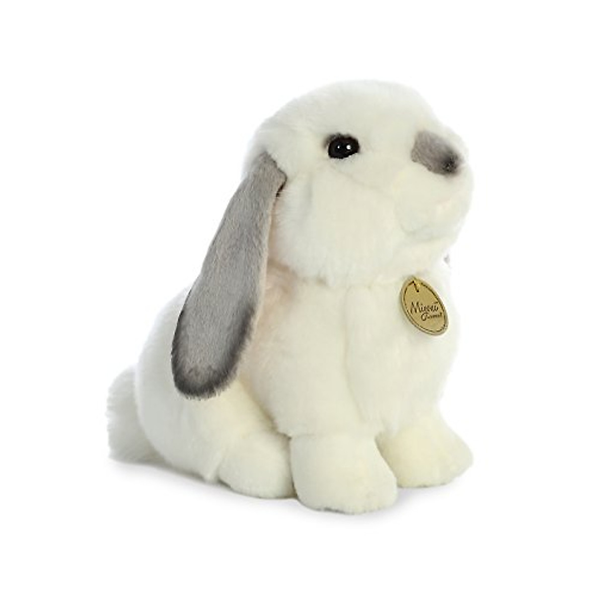 Aurora® Realistic Miyoni® Lop Eared Rabbit Stuffed Animal - Lifelike Detail - Cherished Companionship - Grey 11 Inches