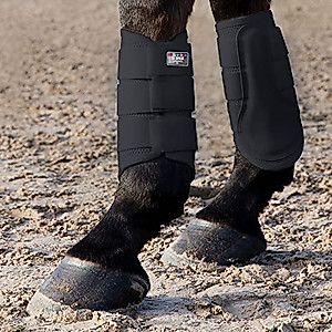 HORZE Impact Dressage Brushing Boots - Black - M