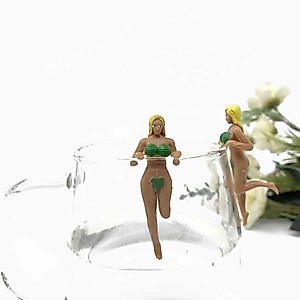 8Pcs Glass Markers, Wine Markers Wine Glass Figure Charms Anime Figurines Wine Bottle Marker Cup Hanging Ornament Identify Label for Drink Marker Bachelorette Party Favors