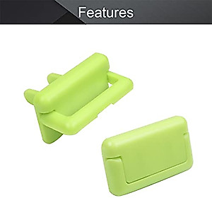 Fielect Outlet Plugs Covers Childproof Outlet Covers Protectors Electric Socket Cover Electrical Protector 2-Pin Green 10Pcs