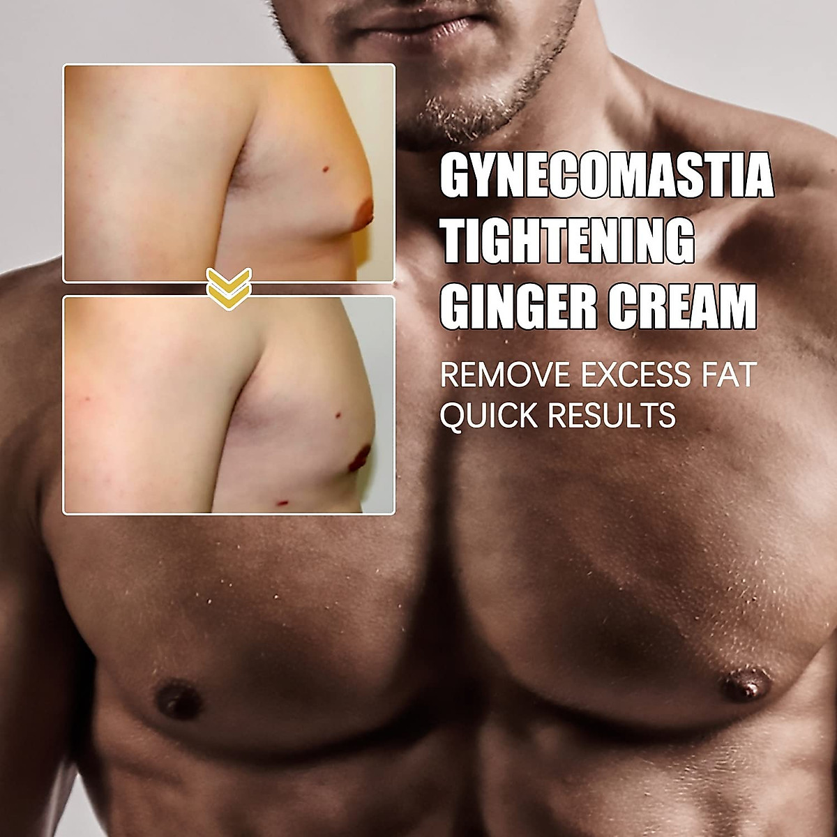 YG LianKai 2pcs Gynecomastia Tightening Ginger Cream, Ginger Cream for Men, Effectively Shrinks Men Chest Tightening Ginger Cream