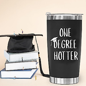 QSLST One Degree Hotter Tumbler 20 Ounce Graduation Gifts For Her Tumbler 20oz - One Degree Hotter Souvenir Tumbler For Masters Degree Phd Graduation Gifts - Graduation Party Decors