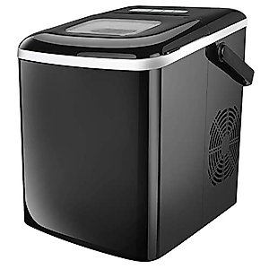 Generic Ice Maker Portable and Compact Ice Maker Machine, Electric High Efficiency Express Clear Operation Control Panel with Ice Scoop, Home Mini Ice Machine, for Parties Mixed Drinks(Medium), white