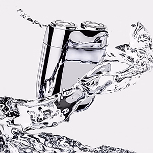 Waterproof Portable USB Men's Shaver - VALINK Double Head 3D Floating Rotary USB rechargeable Cordless Electric Razors Wet and Dry Use