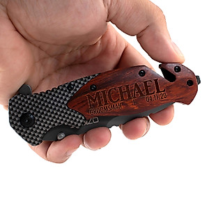 Set of 6, Groomsmen Gifts, Personalized Groomsmen Pocket Knife w/Name, Title & Date, Groomsman Gift for Wedding, Custom Groomsmen Gifts Pocket Knives, Groomsman Gifts for Men