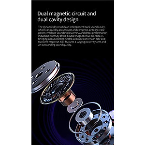 Kinboofi KBEAR KS1 in Ear Monitors, 1DD HiFi Earphones, Noise Canceling Earbuds Headphone Dynamic Headset with Detachable 2 Pin Cable (Black No Mic)