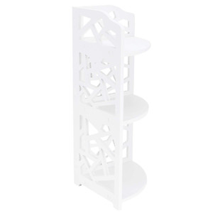 Atyhao Corner Table Shelf, 3-Tier Corner Storage Shelf Plant Stand Storage Rack for Small Spaces Bathroom Bedroom Organizer