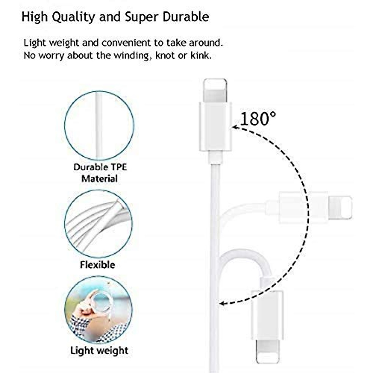iPhone Aux Cord for Car, Apple MFi Certified Veetone Lightning to 3.5 mm Headphone Jack Adapter Male Aux Stereo Audio Cable Compatible with iPhone 13 13 Pro 12 11 SE 2020 XS XR X 8 7, 3.3FT White