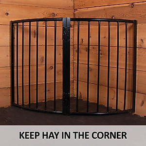 EASY-UP Corner Floor Hay Rack - No Lid | Prevents Hay Waste | 2.5" Slow Feed Spacing | Easy Assembly | Durable Design | 5-Year Warranty