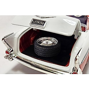 1957 Chevy 150 Custom Cruiser Orange Metallic and White Limited Edition to 300 Pieces Worldwide 1/18 Diecast Model Car by Acme A1807015