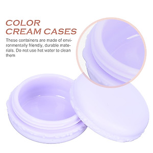 Beaupretty 30Pcs Empty Cream Jars Macaron Shaped Cream Box Lip Eye Masks Dispensing Cases 10ml Small Cosmetic Containers with Leakproof Lids for Lotion Balm Ointmen Random
