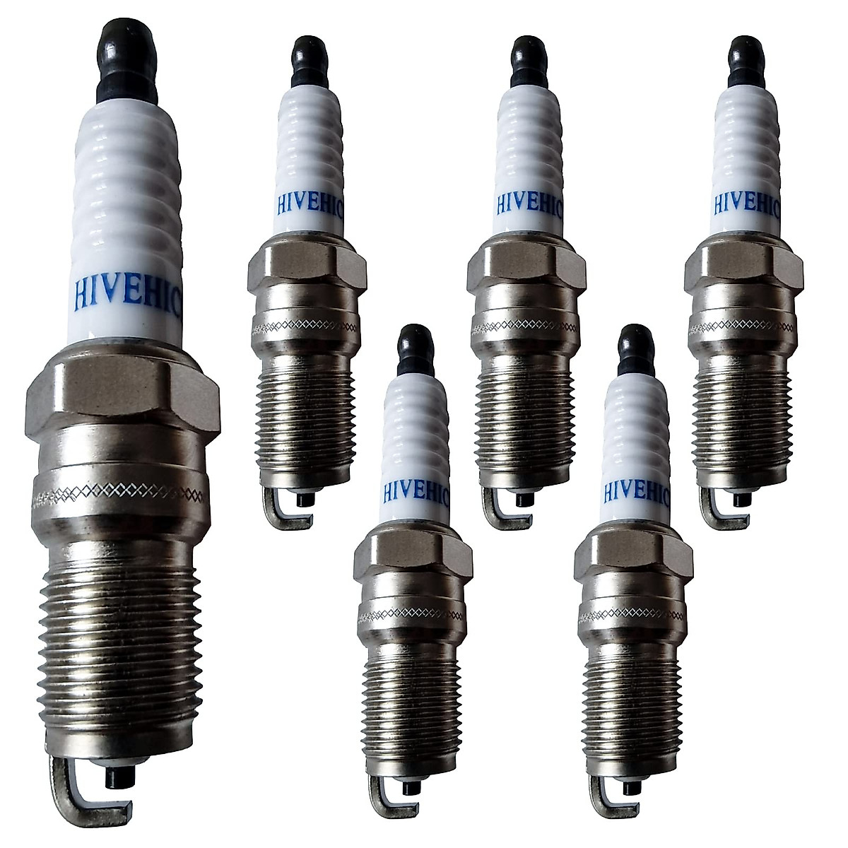 HiVehicle V7425 Spark Plugs – Replacement of #3951 TR55 (6 Pack)