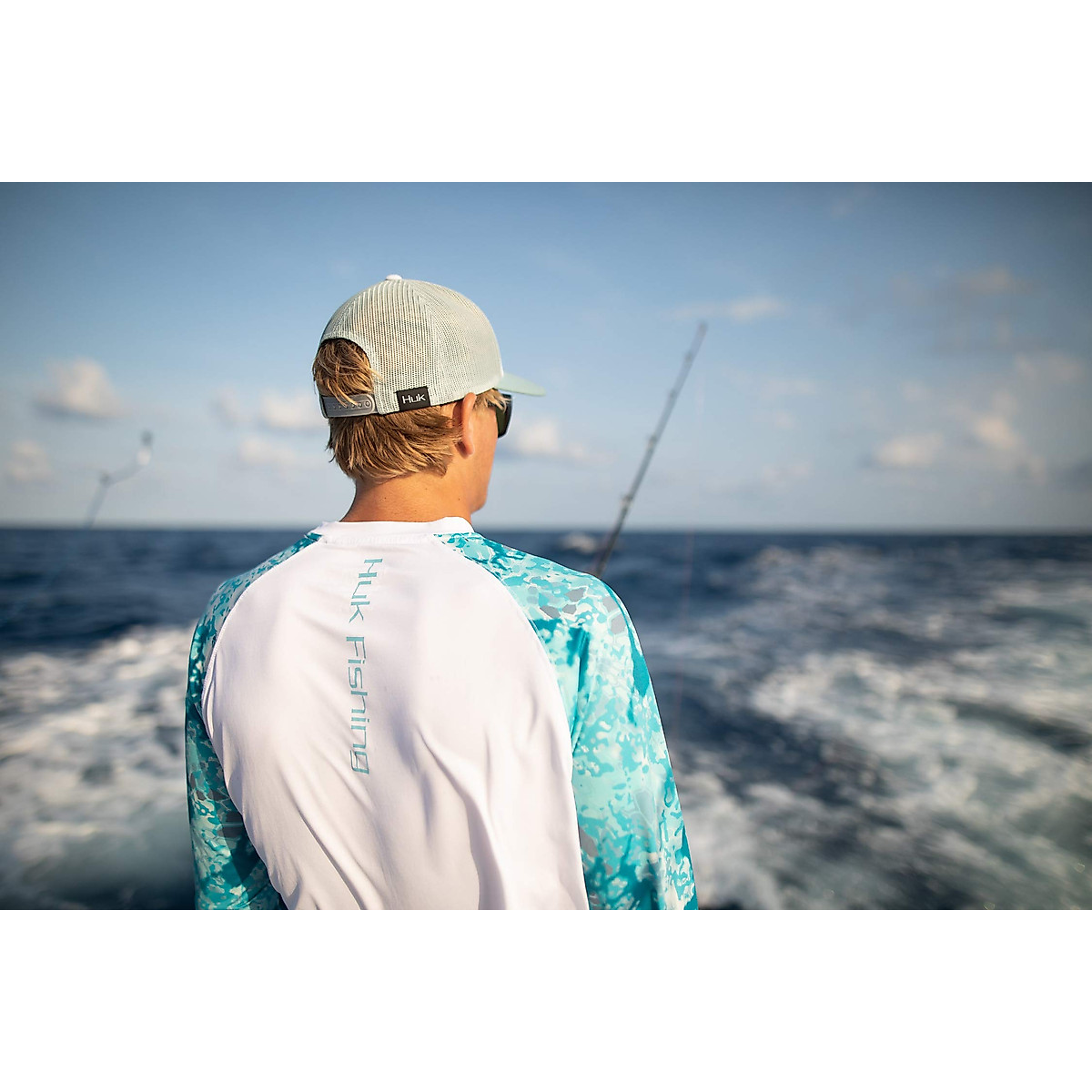 Huk Men's Kryptek Double Header Vented Long Sleeve Shirt | Long Sleeve Performance Fishing Shirt With +30 UPF Sun Protection, Kryptek Obskura Shallows, 2X-Large