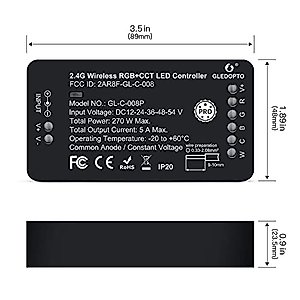 GLEDOPTO Zigbee3.0 RGBCCT LED Strip Controller Pro Alexa Voice/APP/Remote Control 16 Million Colors Changing Tape Light Controller Compatible with Amazon Echo Plus Tuya Smartthings