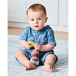 Skip Hop Bandana Buddies Baby Activity Chime & Teether Stroller Toy, Zebra