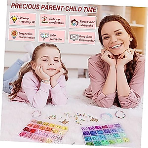 EXCEART 1 Set Black Stone Beads Colorful Clay Beads DIY Jewelry Making Set Arts and Crafts Kit Adult Craft Kits Fashion Necklace Bracelet Beads Girls Bracelet Making Kit Bracelet Maker Kit