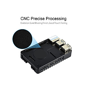 waveshare Lightweight Aluminum Alloy Case for Raspberry Pi 4 with CNC Precise Processing and Sand Blasting Finish Nice & Durable