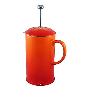 Le Creuset Stoneware French Press, 34 oz., Flame