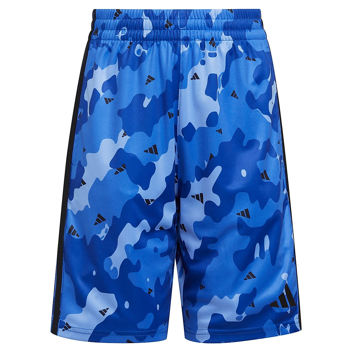 adidas Boys' Big AEROREADY Elastic Waistband Camo Shorts, Semi Lucid Blue, L/14-16