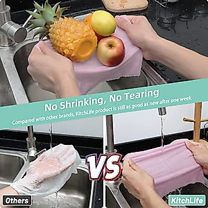 KitchLife Reusable Bamboo Paper Towels - 1 Roll = 4 Months Supply, Washable and Recycled Paper Rolls, Zero Waste Products, Sustainable Gifts, (42P1)