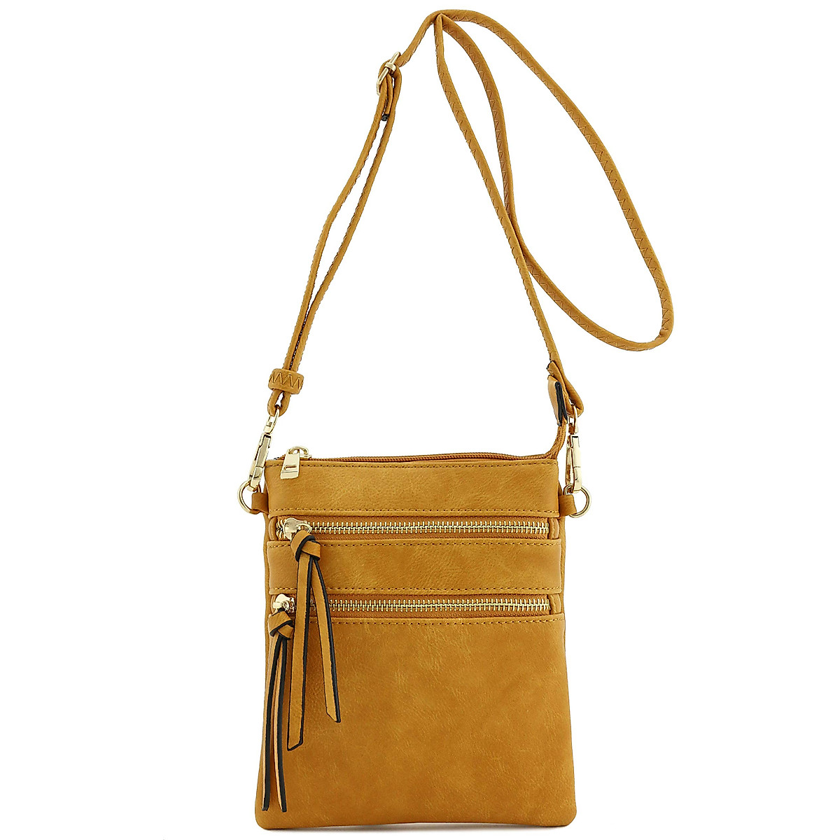 Isabelle Functional Multi Pocket Crossbody Bag (Mustard)