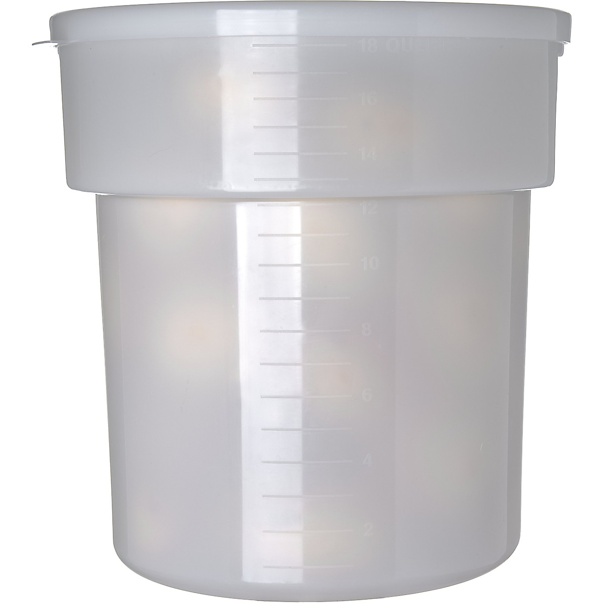 Carlisle FoodService Products Bain Marie Round Food Storage Container with Stackable Design for Kitchens, Restaurants, Catering, Plastic, 18 Quarts, White
