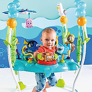 Bright Starts Disney Baby Finding Nemo Sea of Activities Baby Activity Center Jumper with Interactive Toys, Lights, Songs & Sounds, 6-12 Months (Blue)