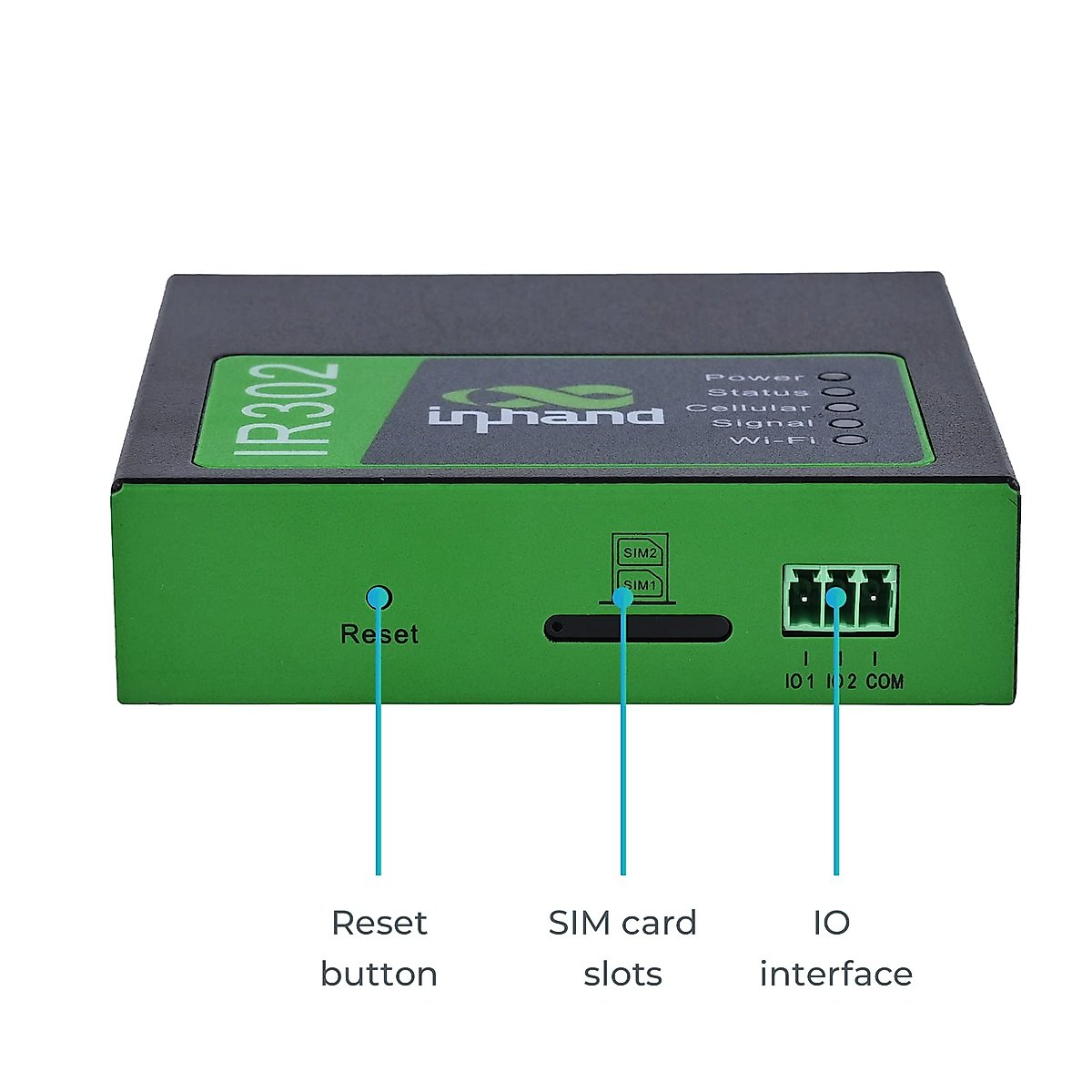 InHand Networks IR302 Industrial IoT 4G LTE VPN Cellular Router, LTE Cat 4+ Wi-Fi, Dual sim Card Slots, Management by Cloud Platform, DI/DO Port, Support T-Mobile, AT&T & Verizon, UL Certification