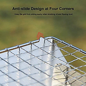 Mini Portable Charcoal Grill,Small BBQ Grill Tabletop Fire Pit for Camping Patio Outdoor Stainless Steel Camping Grill Folding Barbecue Grills Backpacking Grill