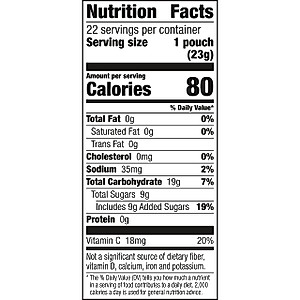 Sonic Fruit Flavored Snacks, Treat Pouches, Value Pack, 22 ct